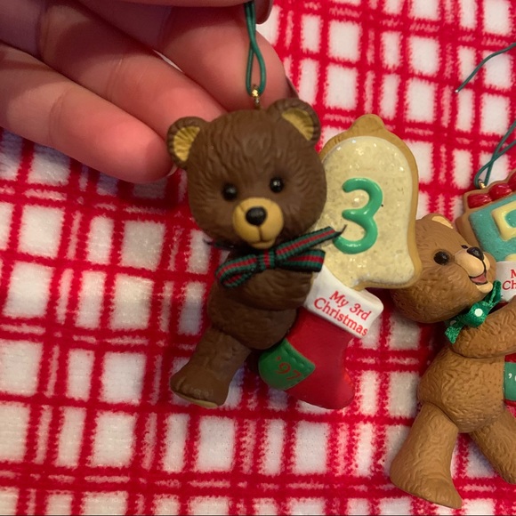 Hallmark | Holiday | Vintage Hallmark Teddy Bear Stocking Ornaments ...